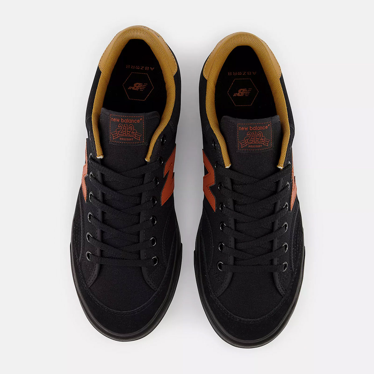 New Balance 'Numeric 212 BRS' Black/Orange Shoes - Bonafide Supply Store